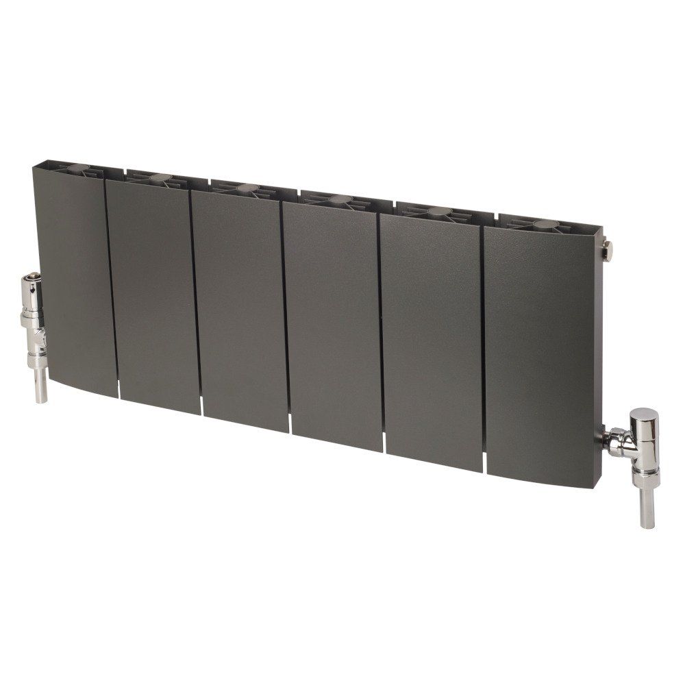 Apollo Malpensa Curved Low Level Aluminium Radiator 300mm x 1196mm ...